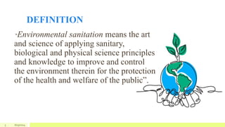 ENVIRONMENTAL SANITATION- in community setting | PPTX
