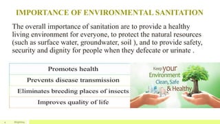 ENVIRONMENTAL SANITATION- in community setting | PPTX