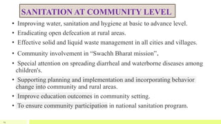 ENVIRONMENTAL SANITATION in community setting | PPTX