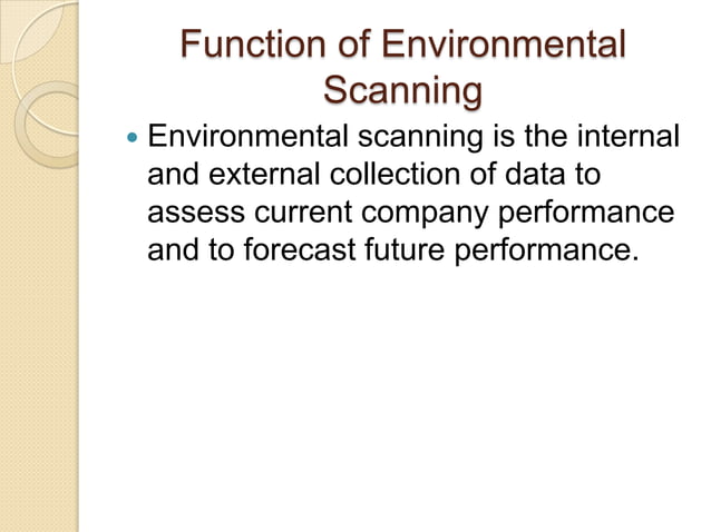 Environmental scanning | PPTX