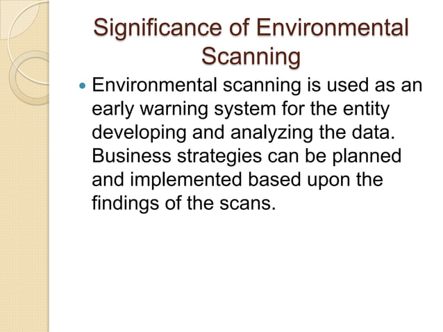 Environmental scanning | PPTX