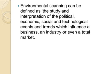 Environmental scanning | PPTX
