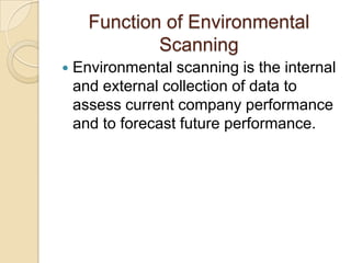 Environmental scanning | PPTX