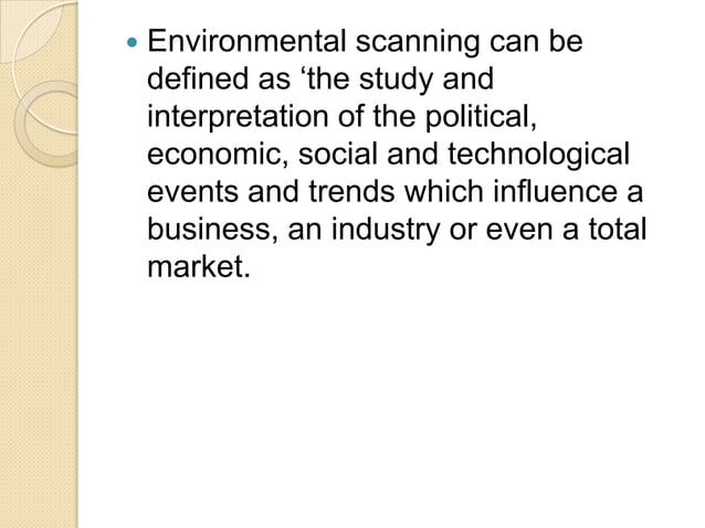 Environmental scanning | PPT