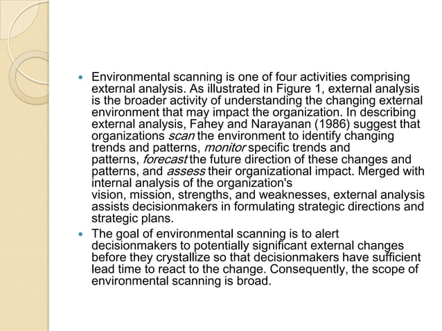 Environmental scanning | PPT