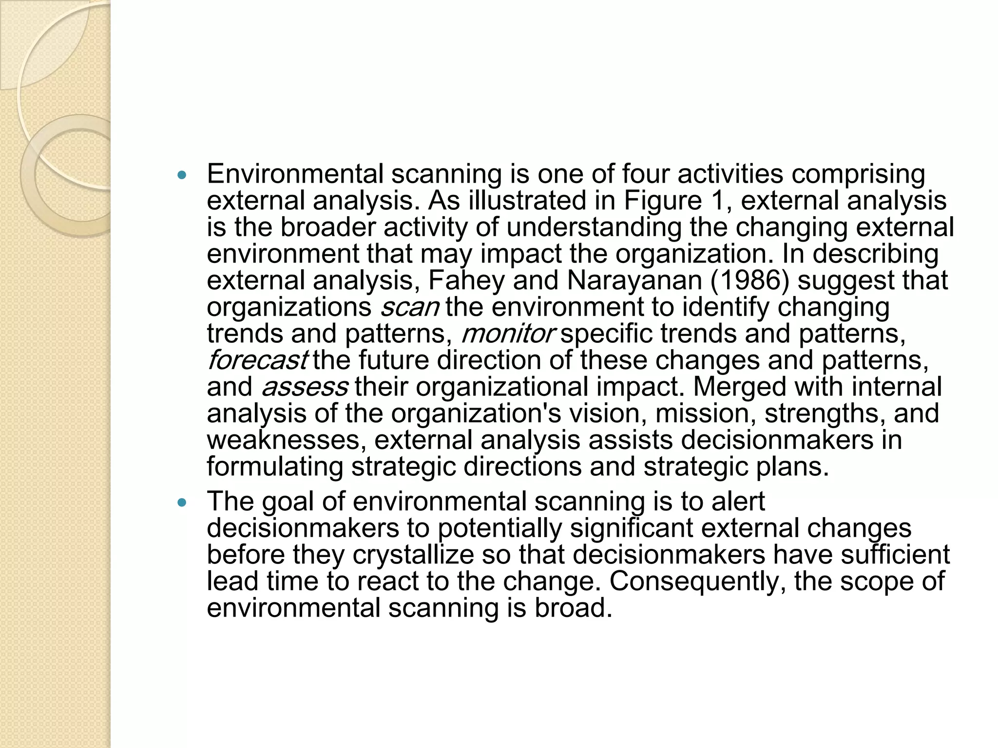 Environmental scanning | PPTX