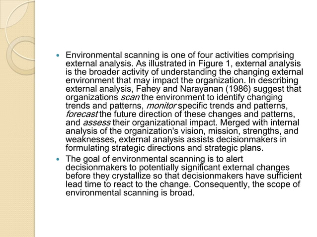 Environmental scanning | PPT