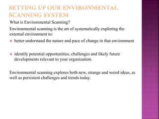 Environmental scanning | PPTX