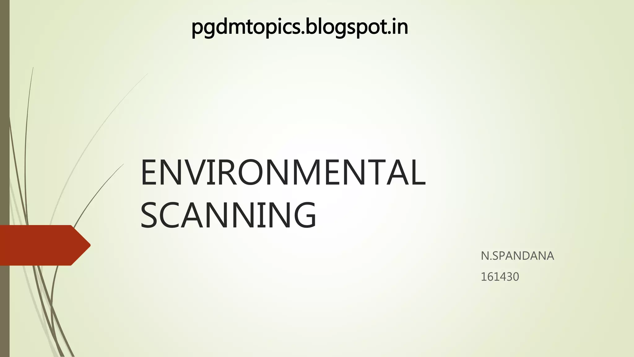 Environmental scanning | PPT