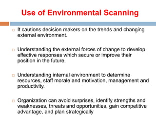 Environmental scanning and knowledge management | PPTX