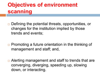 Environmental scanning and knowledge management | PPTX