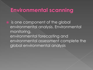 Environmental scanning, internal environment, external environment | PPTX