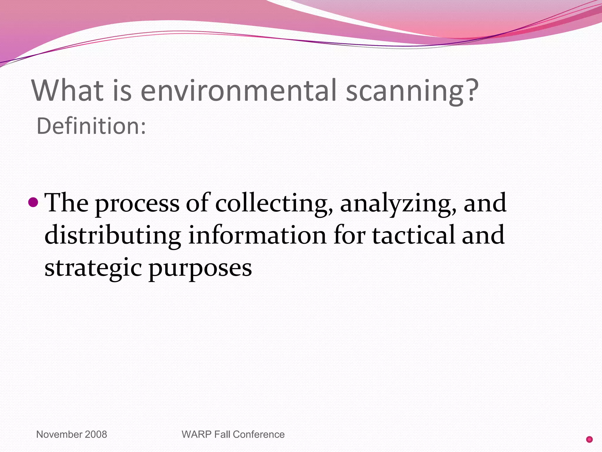 Environmental scanning (ppt) | PPTX