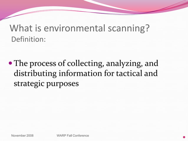 Environmental scanning (ppt) | PPTX