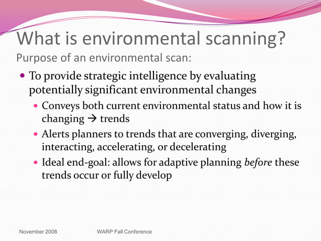 Environmental scanning (ppt) | PPTX