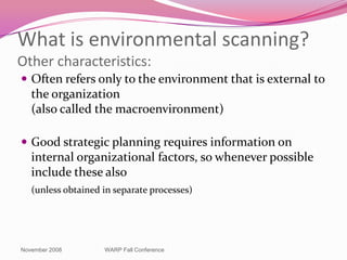 Environmental scanning (ppt) | PPTX