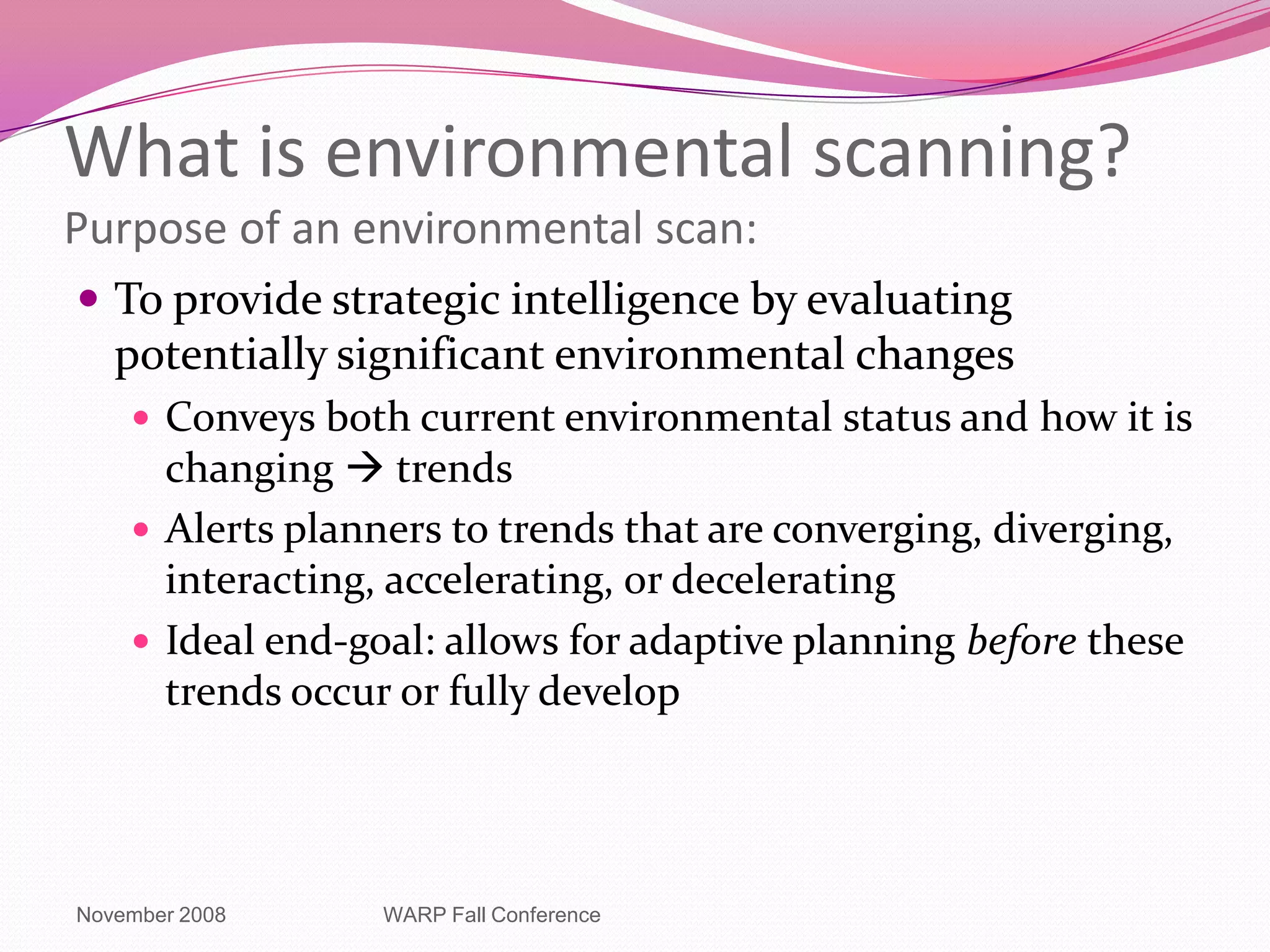 Environmental scanning (ppt) | PPTX