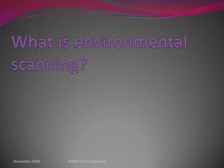 Environmental scanning (ppt) | PPTX