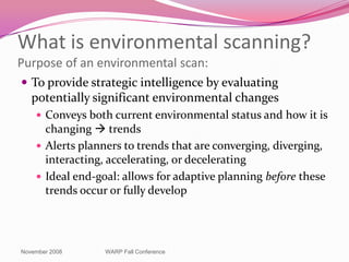 Environmental scanning (ppt) | PPTX
