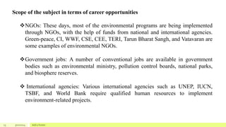 Introduction to Environmental Science, Foodtech | PPTX