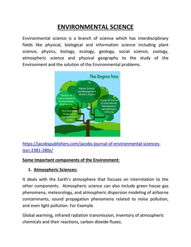 Environmental science | PDF