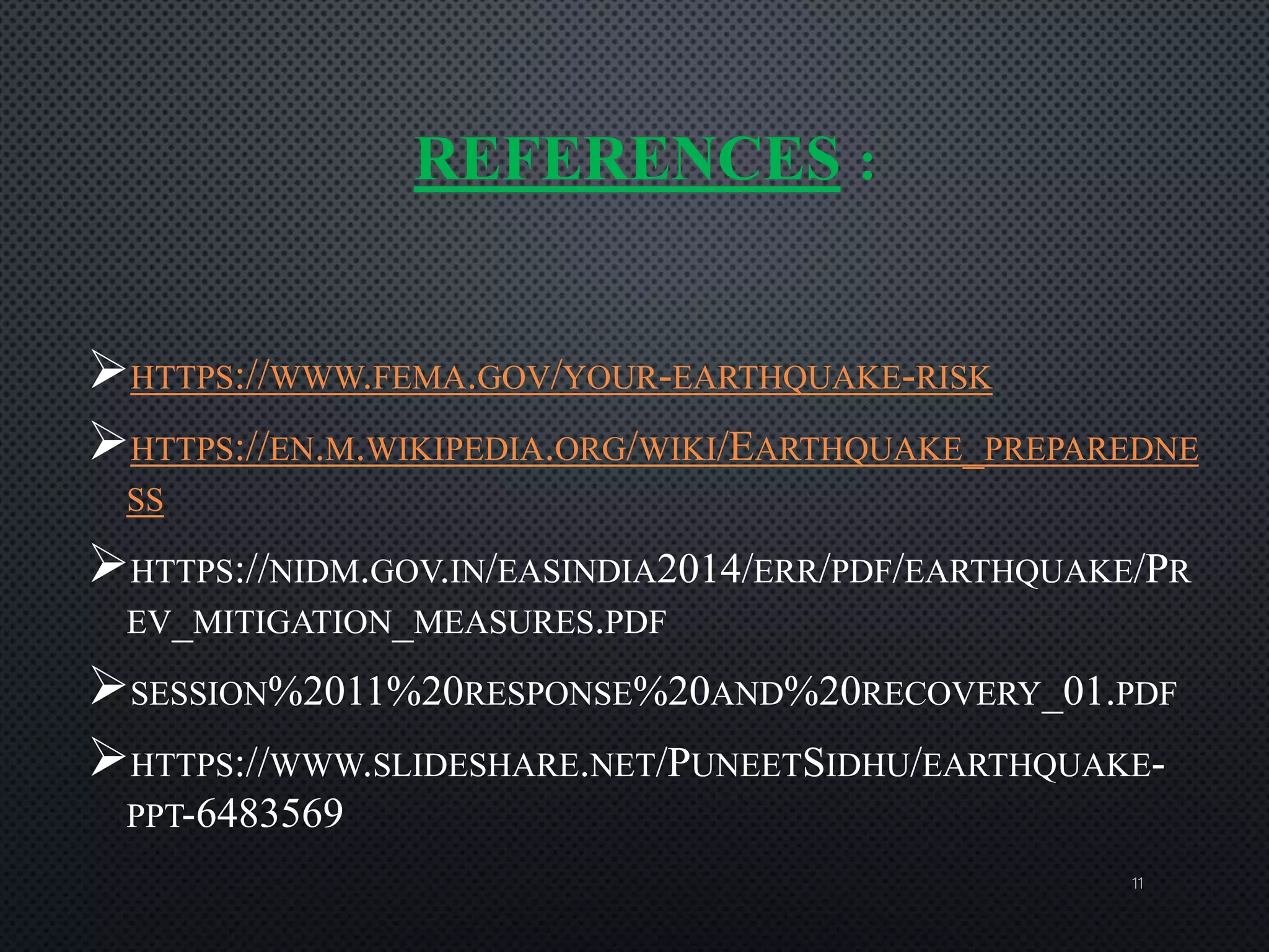 Earthquake Management Strategies | PPTX