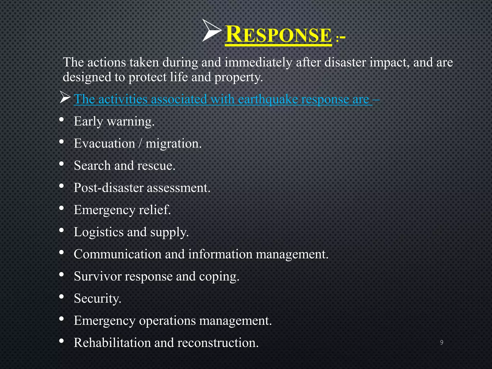 Earthquake Management Strategies | PPTX