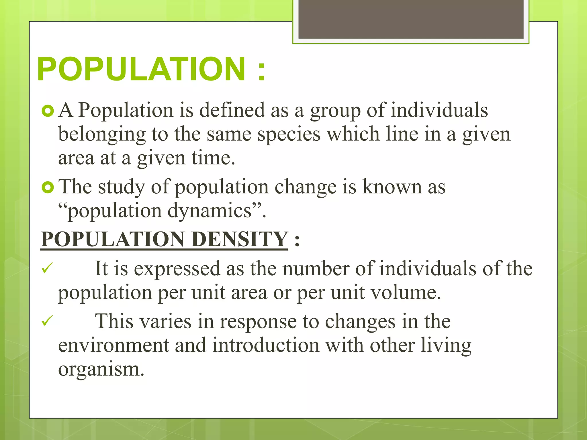 POPULATION GROWTH, VARIATION OF POPULATION AMONG NATIONS & POPULATION ...