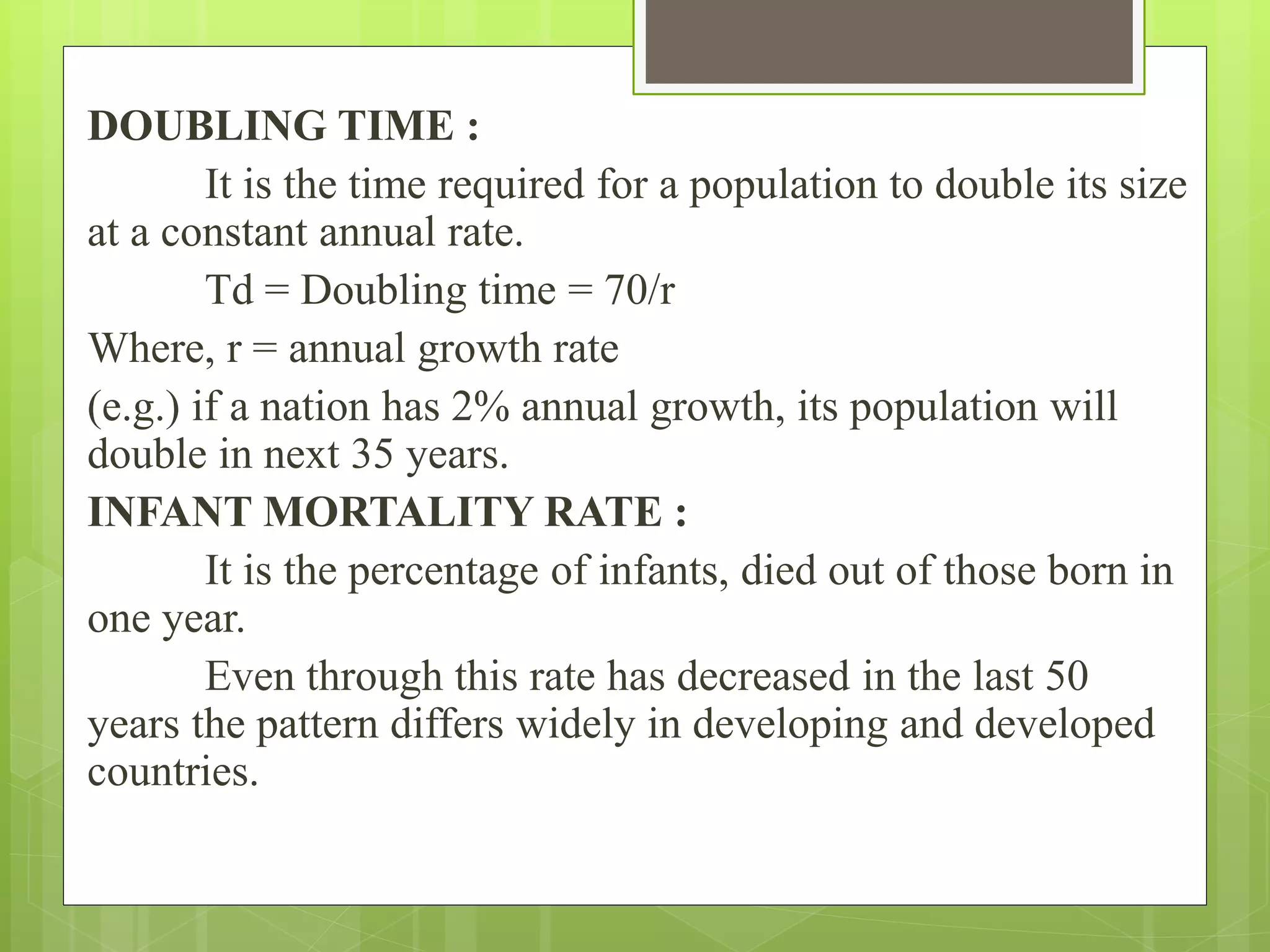 POPULATION GROWTH, VARIATION OF POPULATION AMONG NATIONS & POPULATION ...