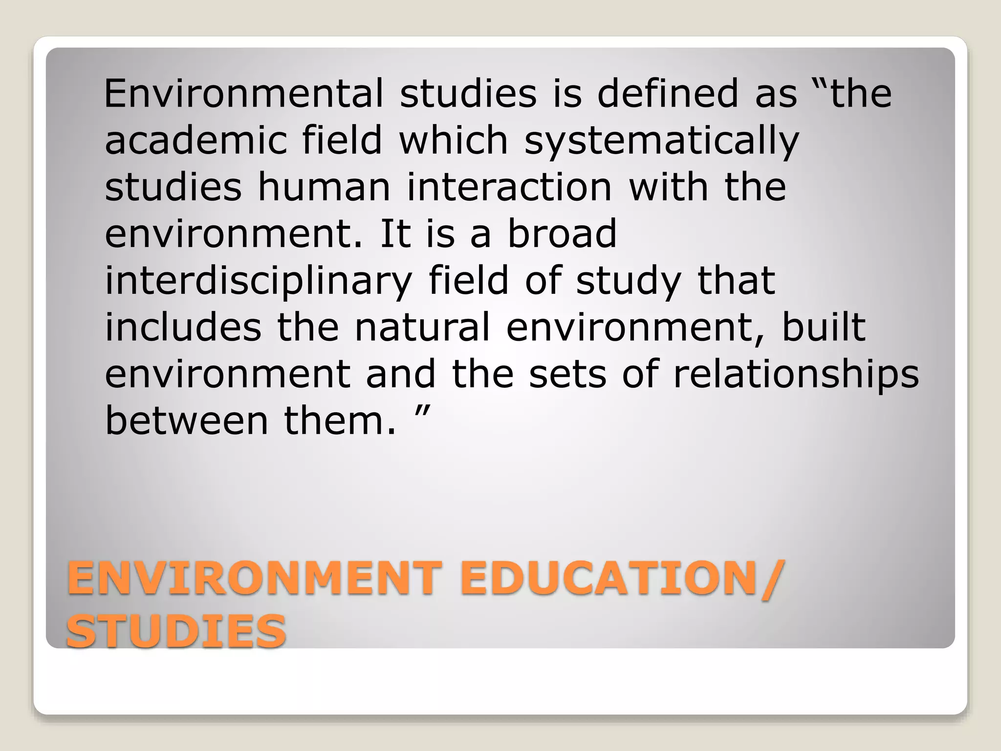 Environmental science | PPT