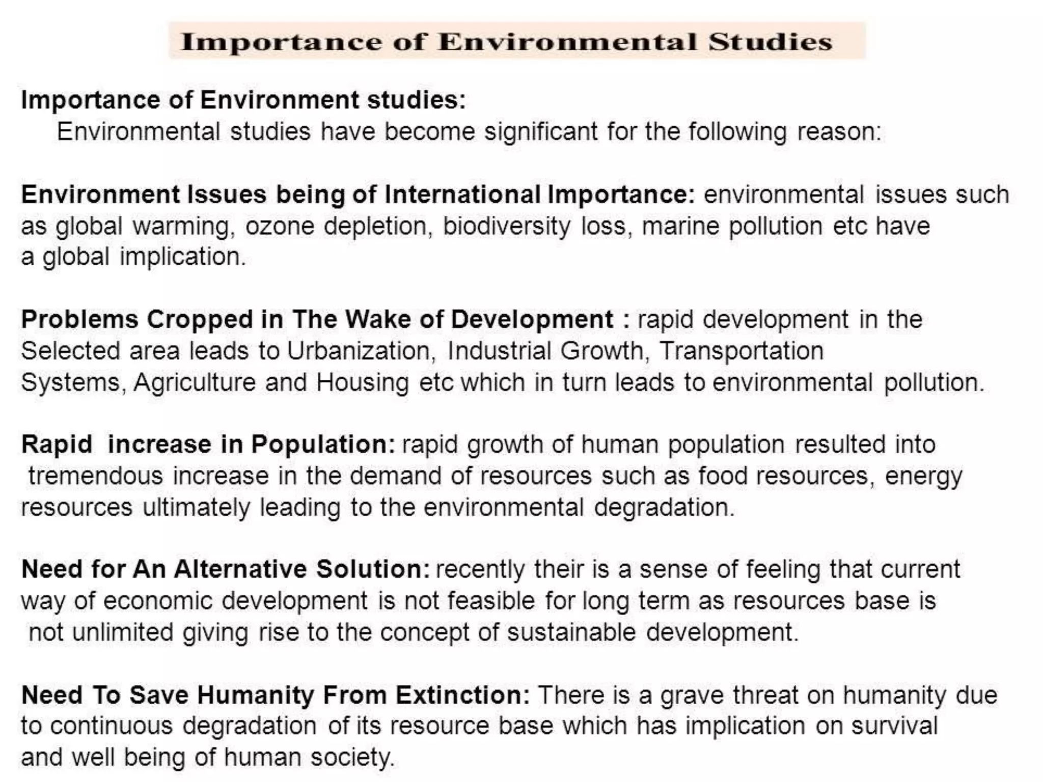 Environmental science introduction class | PPTX