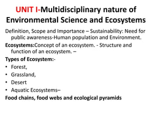 Environmental science introduction class | PPTX