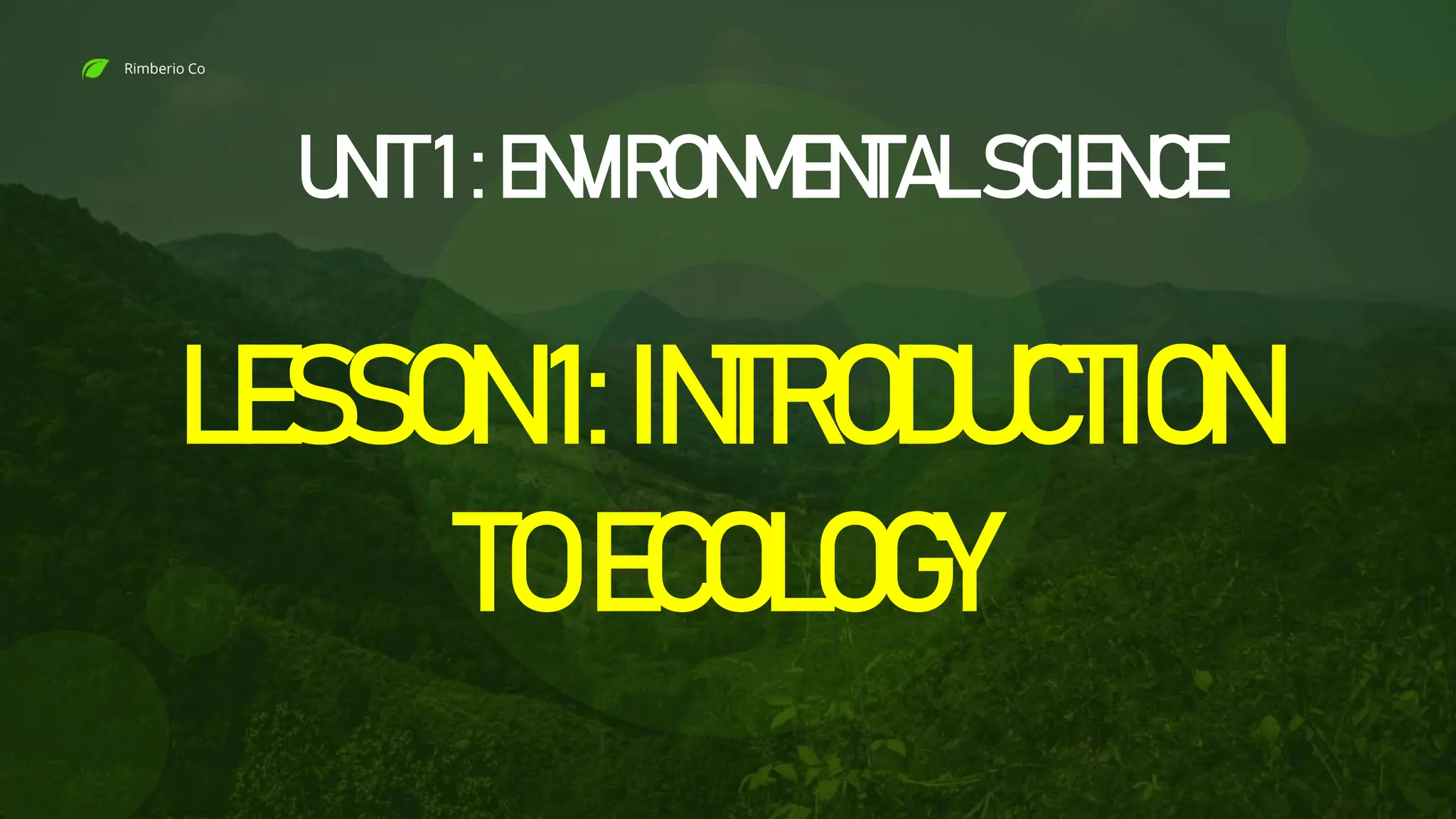 Environmental Science Introduction to Ecology.pptx