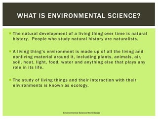 Environmental Science Merit Badge