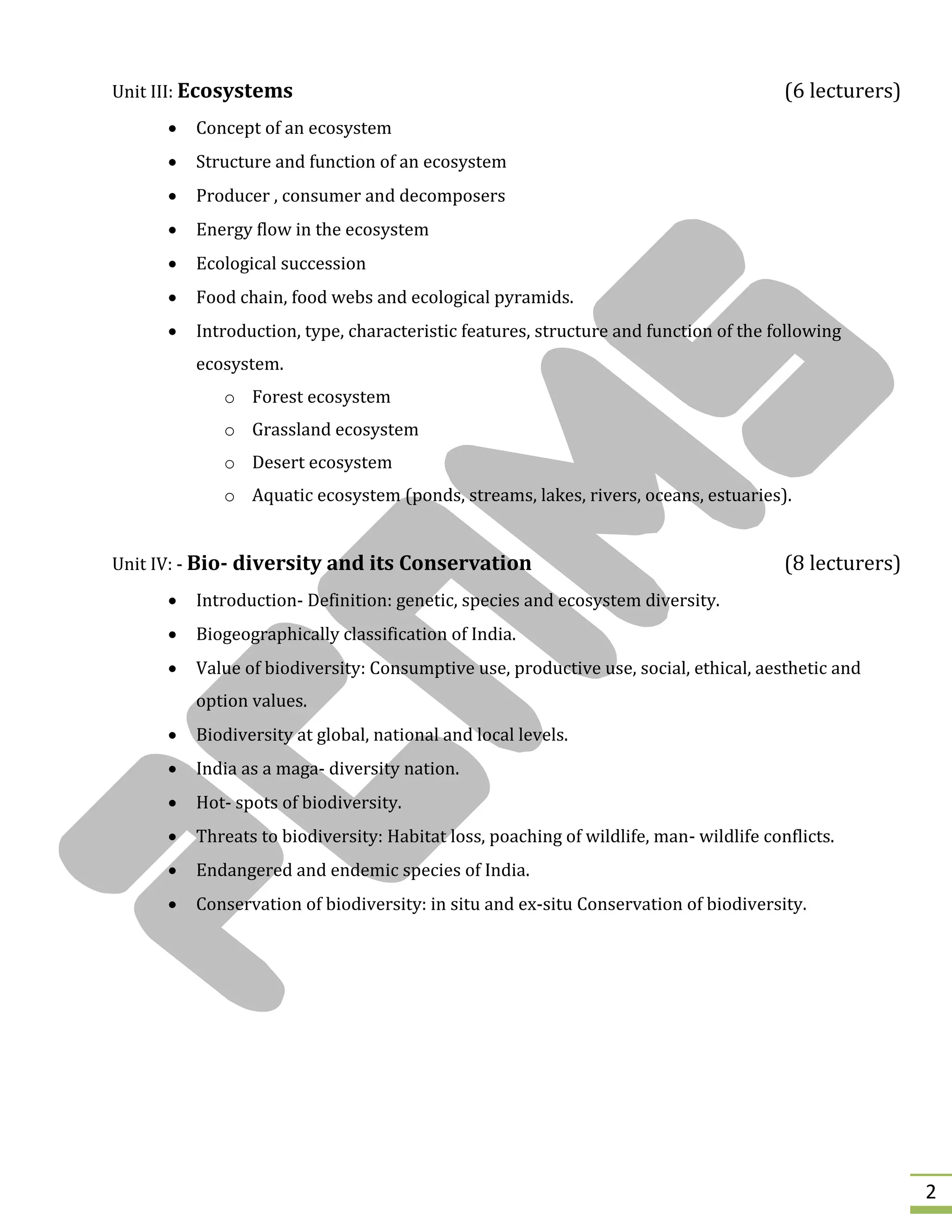 Environmental sciences syllabus.... | PDF
