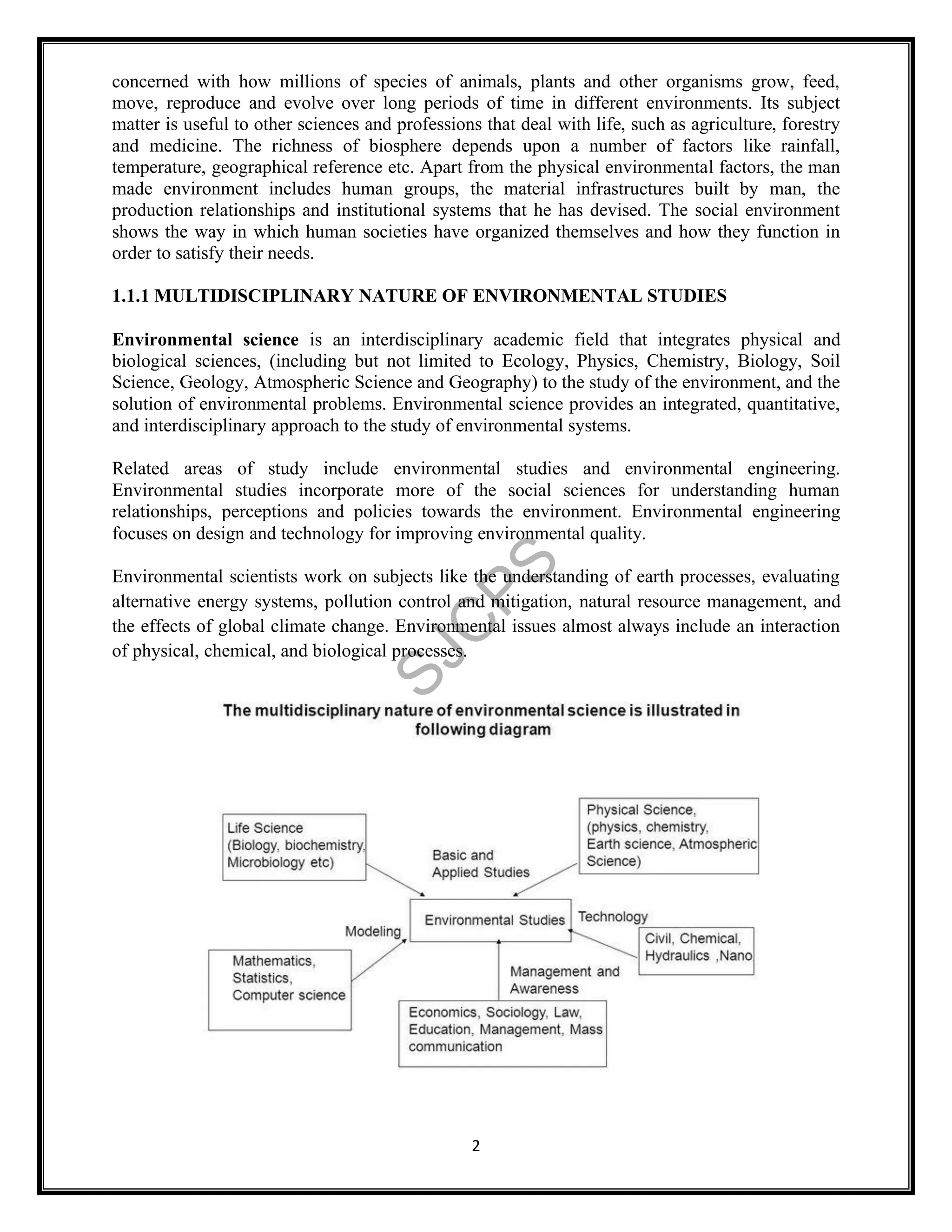 Environmental science 1.What is environmental science and components of ...