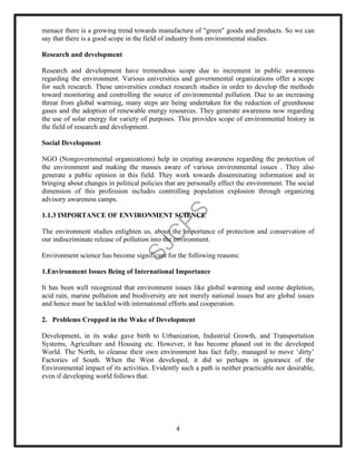 Environmental science 1.What is environmental science and components of ...