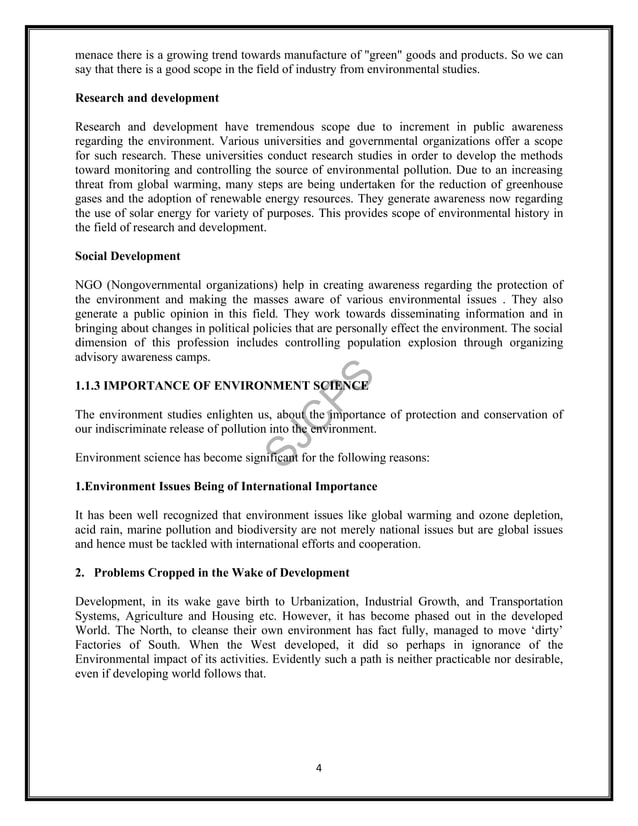 Environmental science 1.What is environmental science and components of ...
