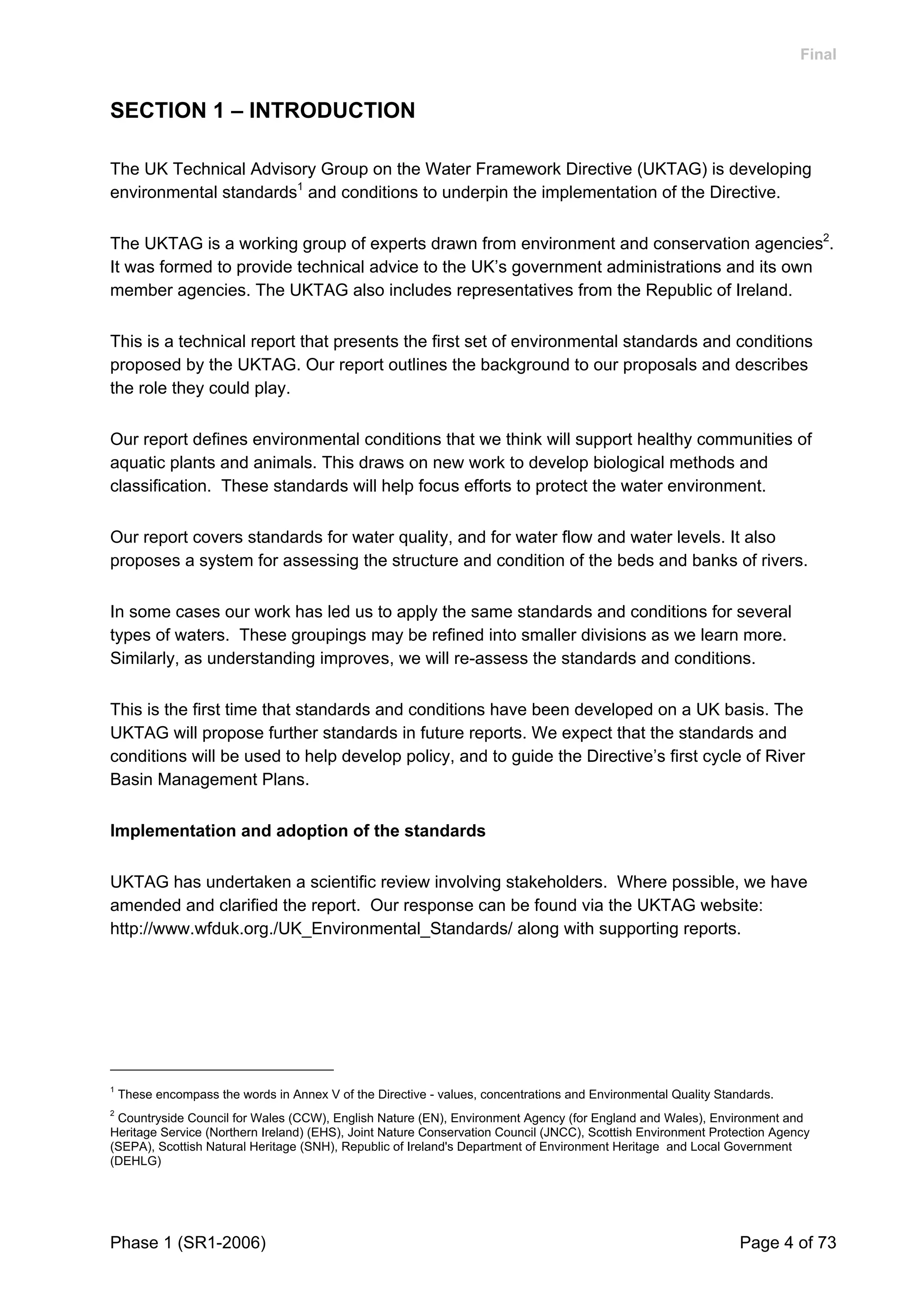 Environmental standards phase 1 finalv2 010408 | PDF