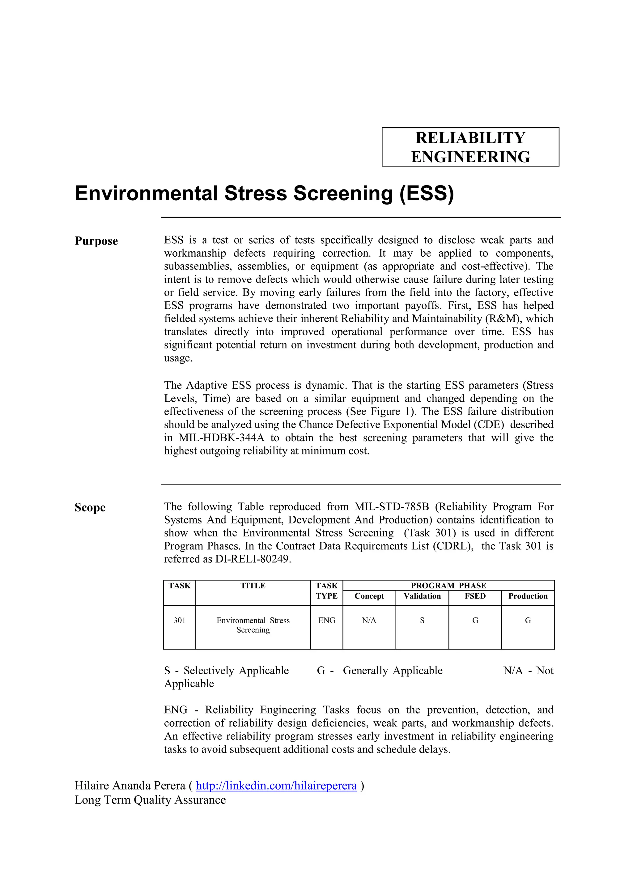 Environmental stress screening | PDF