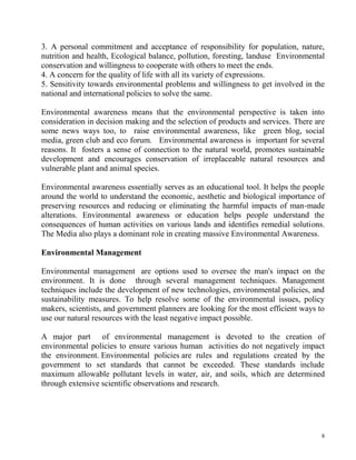 Environmental studies | PDF