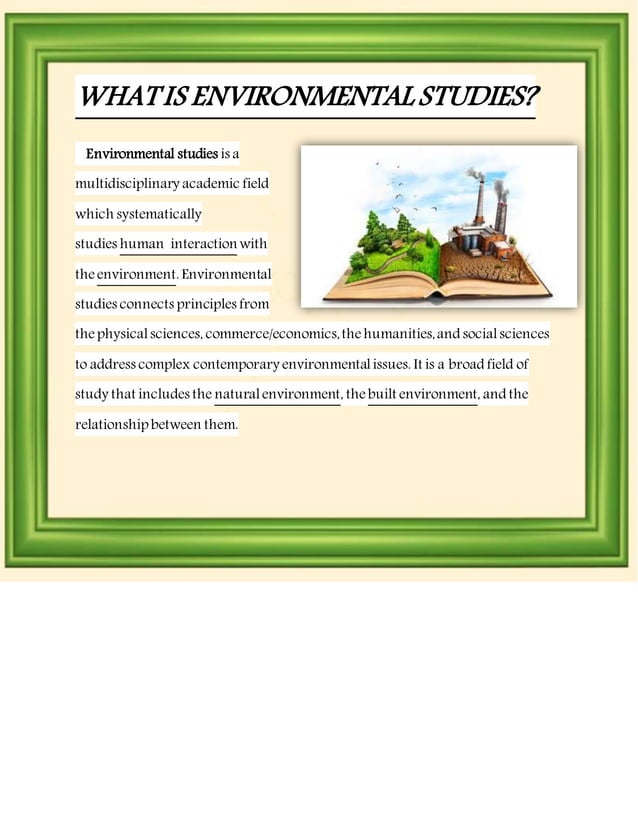 Environmental studies | PDF