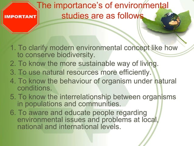 Environmental studies | PDF