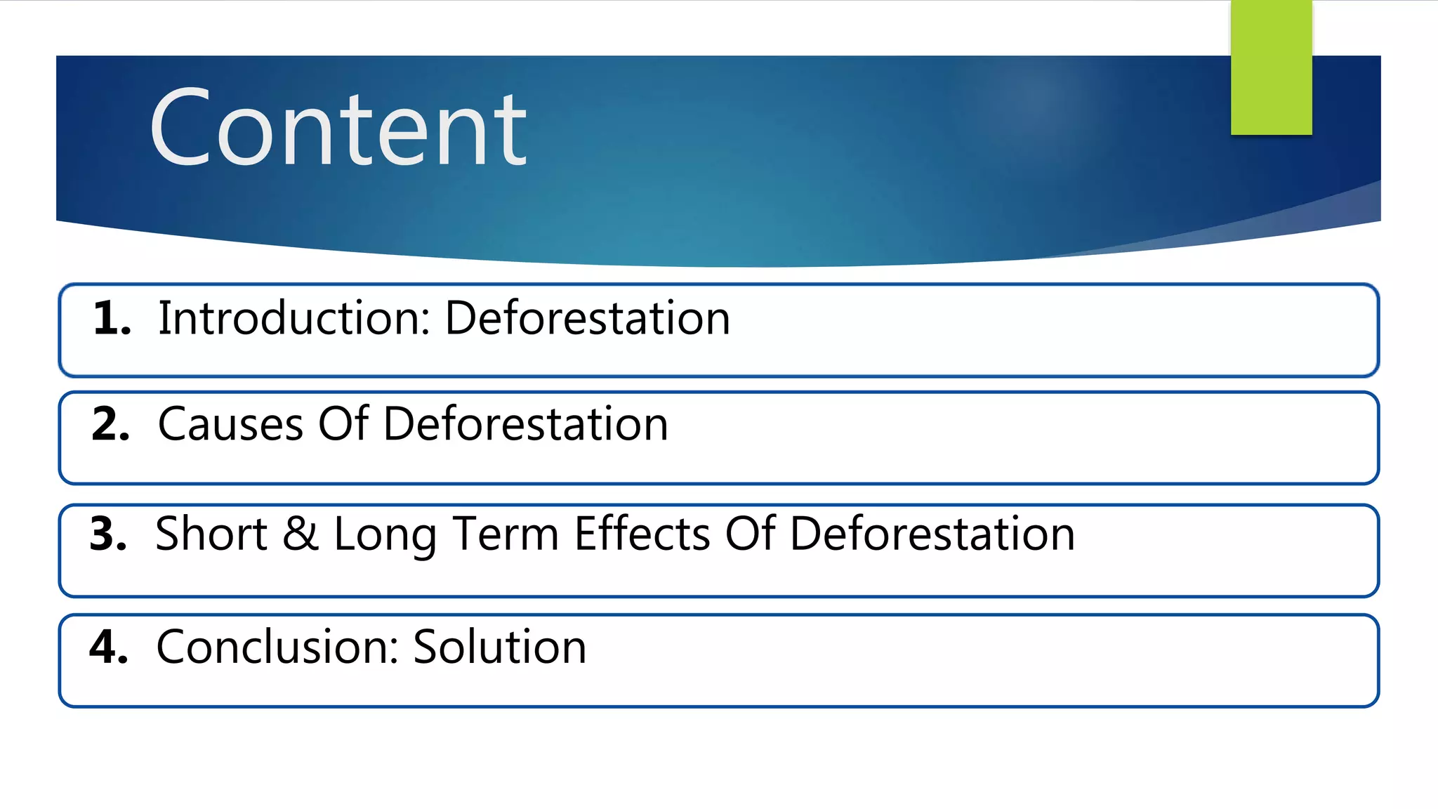 Environmental studies (deforestation) | PPTX