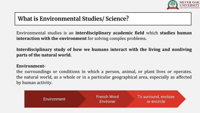 Environmental Studies - 1 (Introduction) | PPT