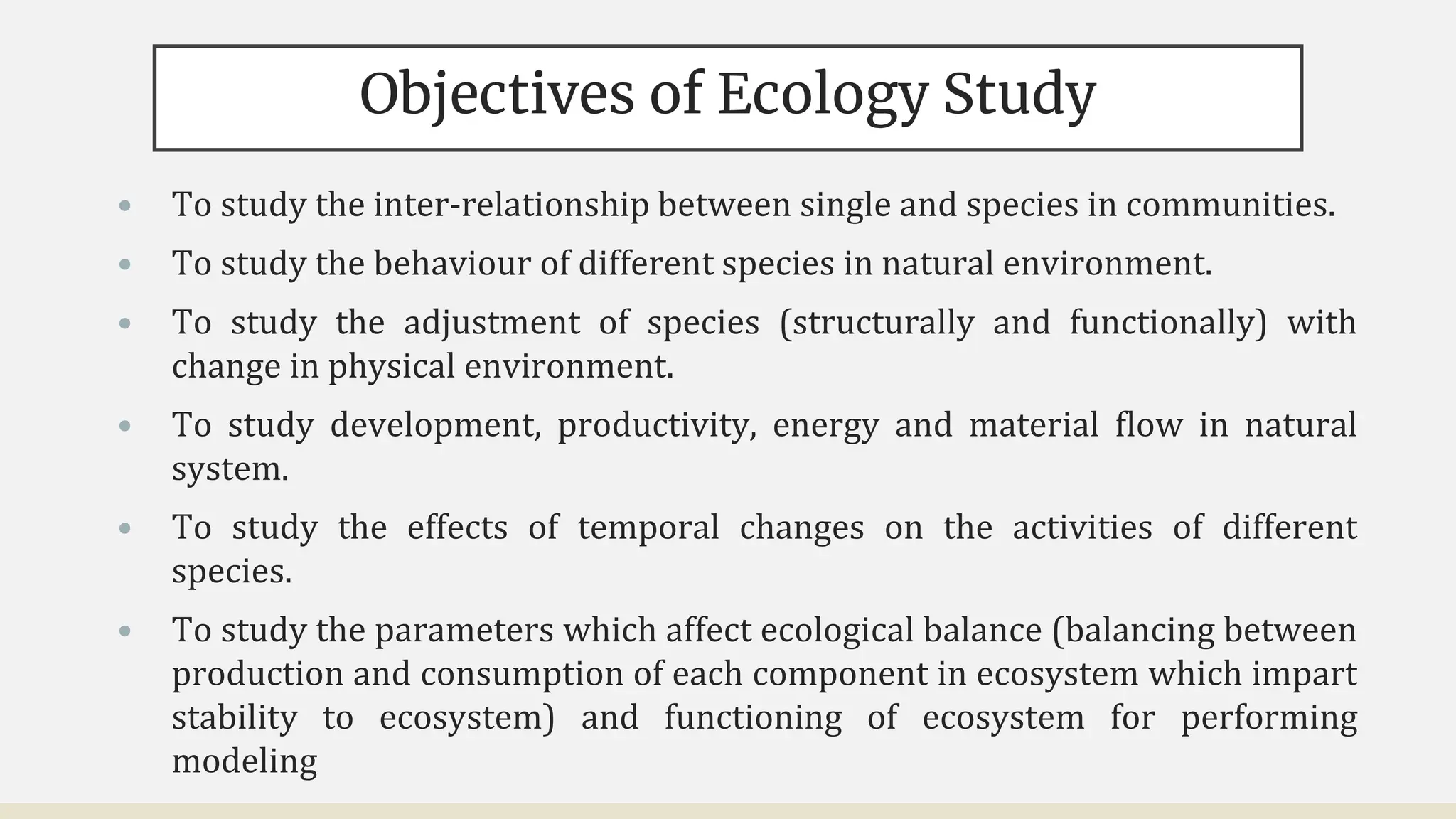 Environmental Studies- 2 ( Introduction to Ecology) | PPT