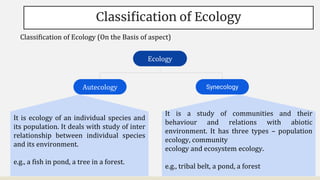 Environmental Studies- 2 ( Introduction to Ecology) | PPT