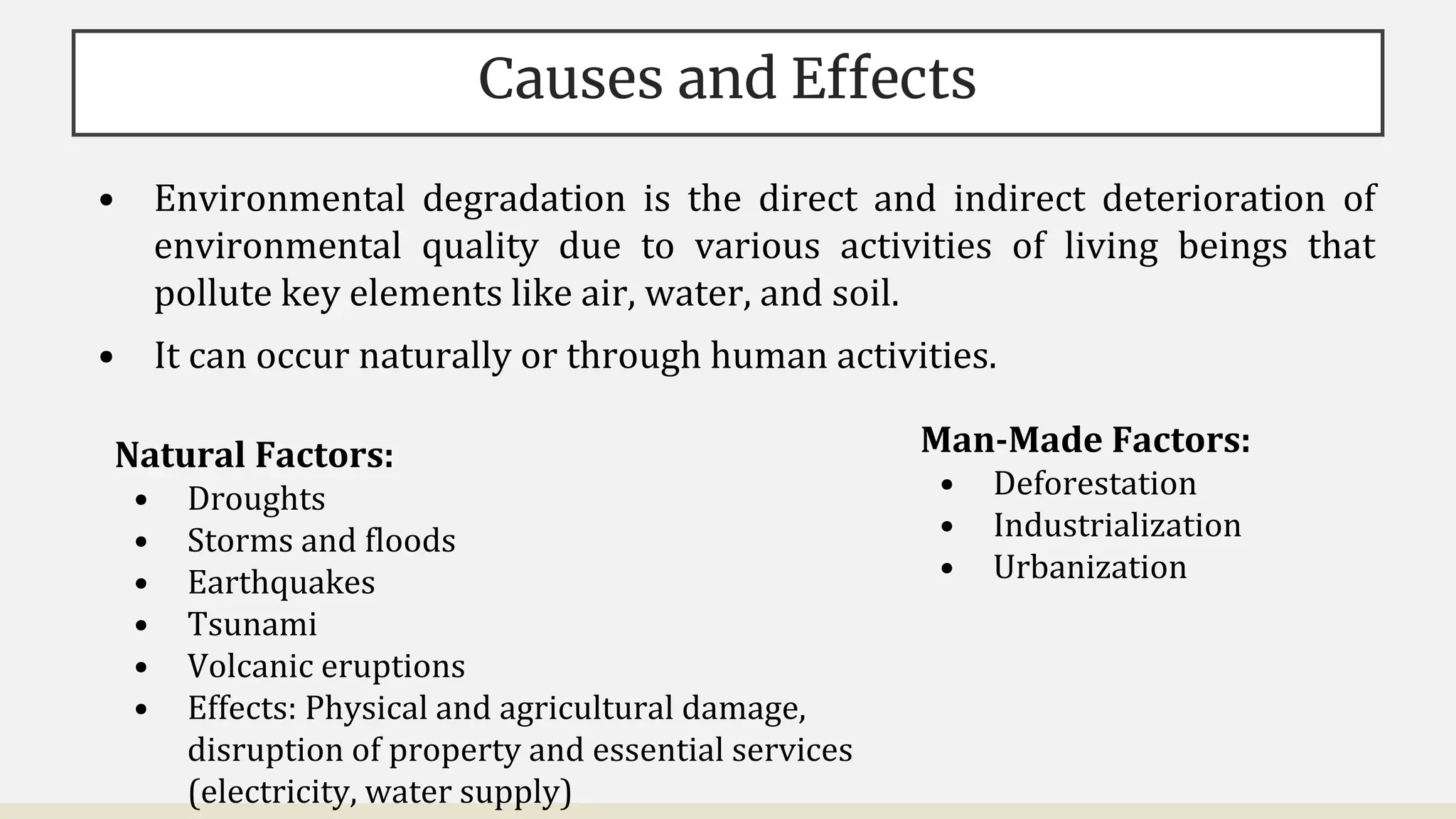 Environmental Studiee-5- (Basics of Environmental Degradation) | PPT