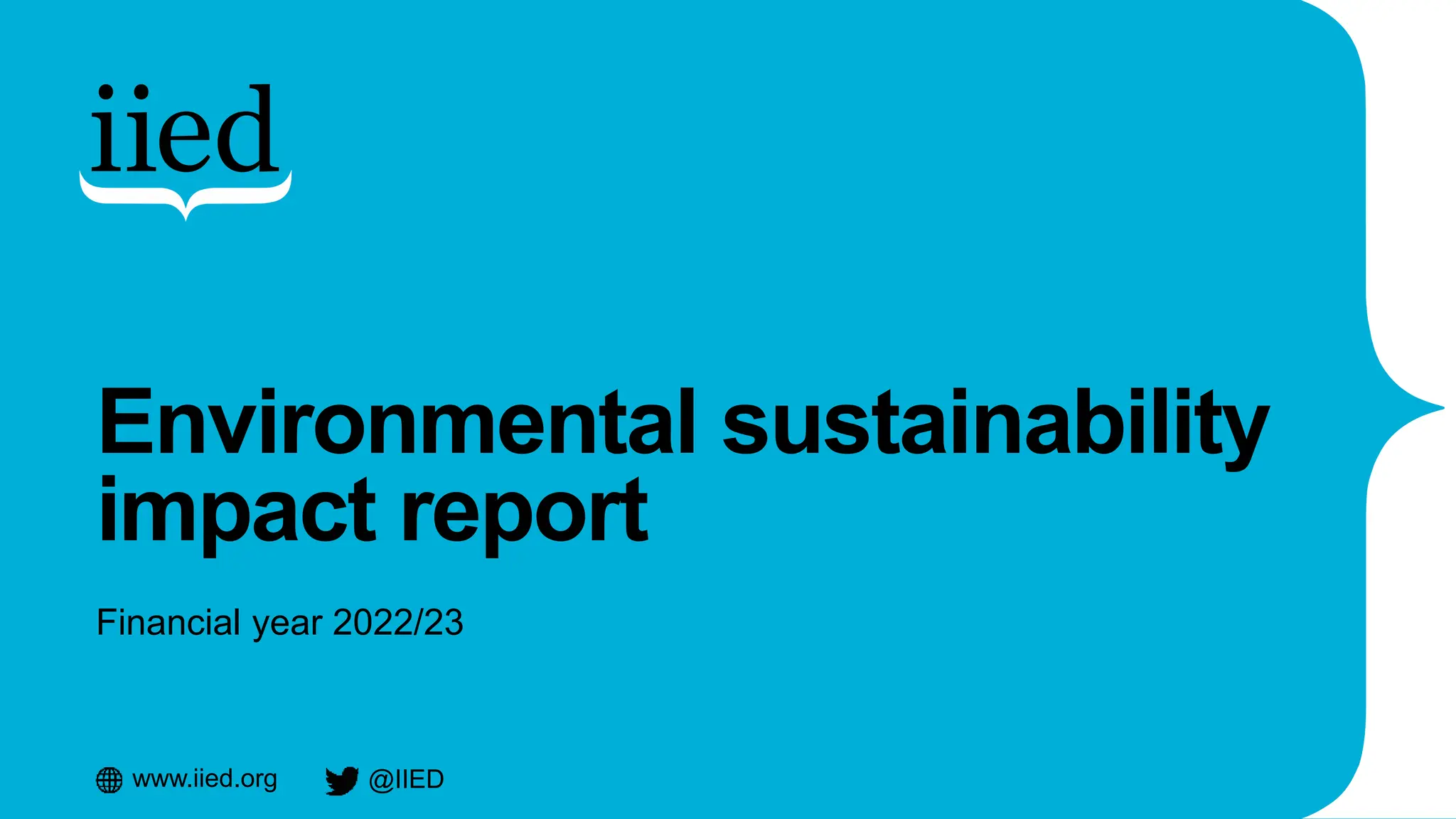 IIED's environmental sustainability impact report 2022/23 | PPTX