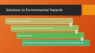 Environmental sustainability using Geosynthetics | PPT